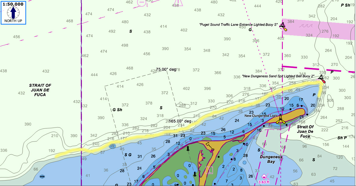 Dungeness Spit Salmon Fishing Map | SquidPro Tackle's Salmon Chronicles
