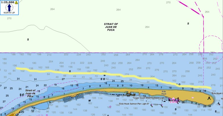 Ediz Hook Salmon Fishing Map | SquidPro Tackle's Salmon Chronicles